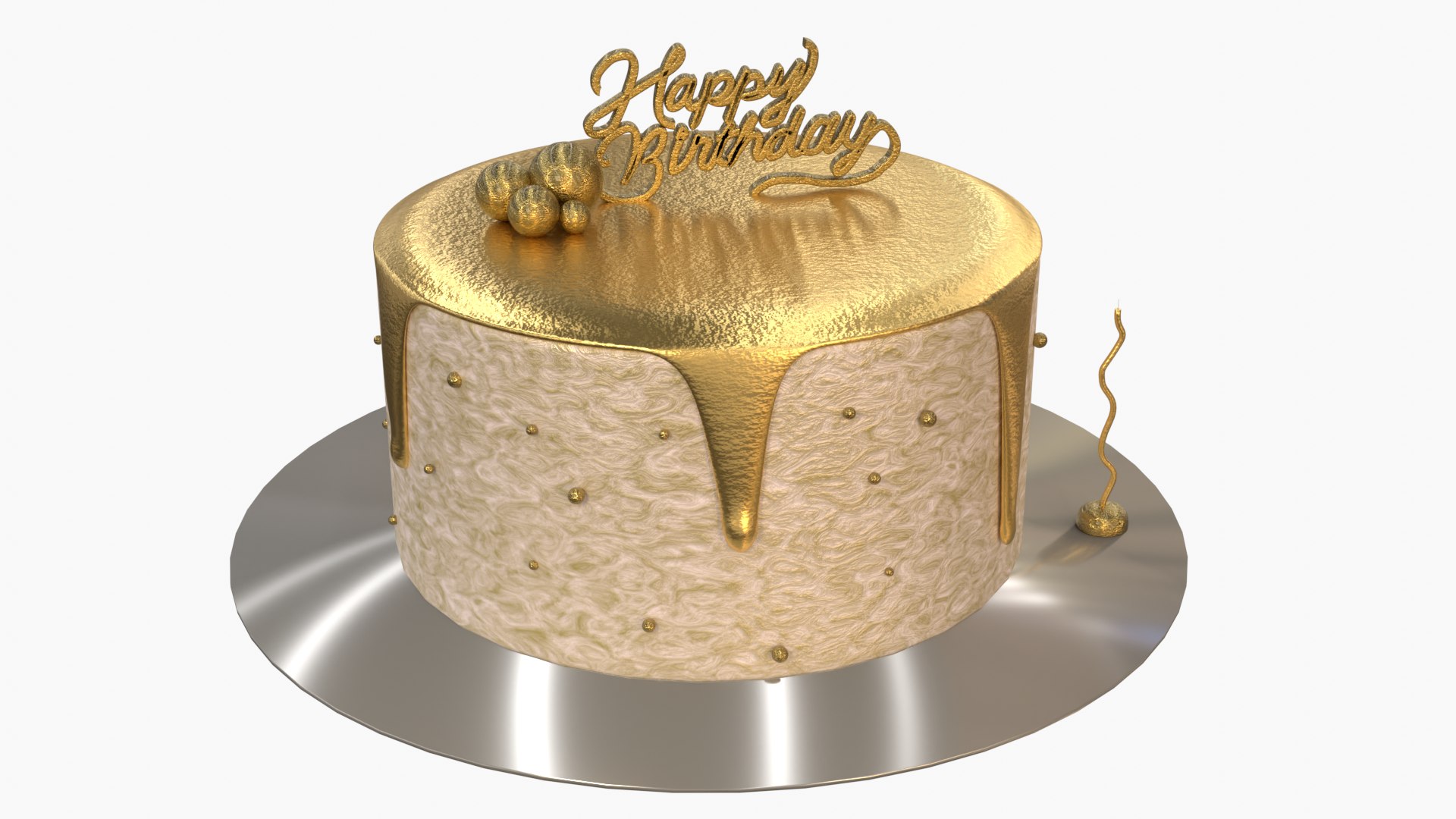 Birthday Cake 3D Model - TurboSquid 2286303