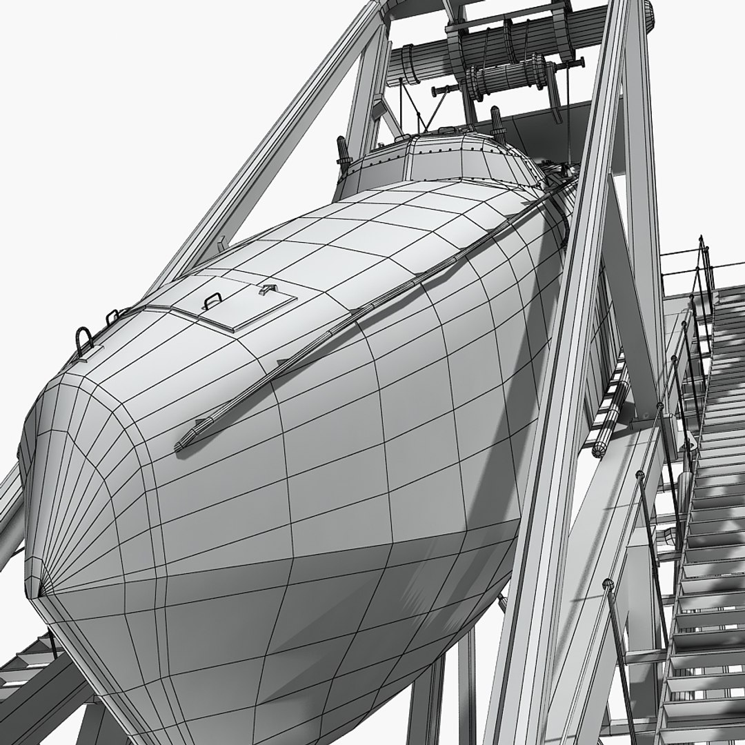 3ds Freefall Lifeboat Davit Ramp