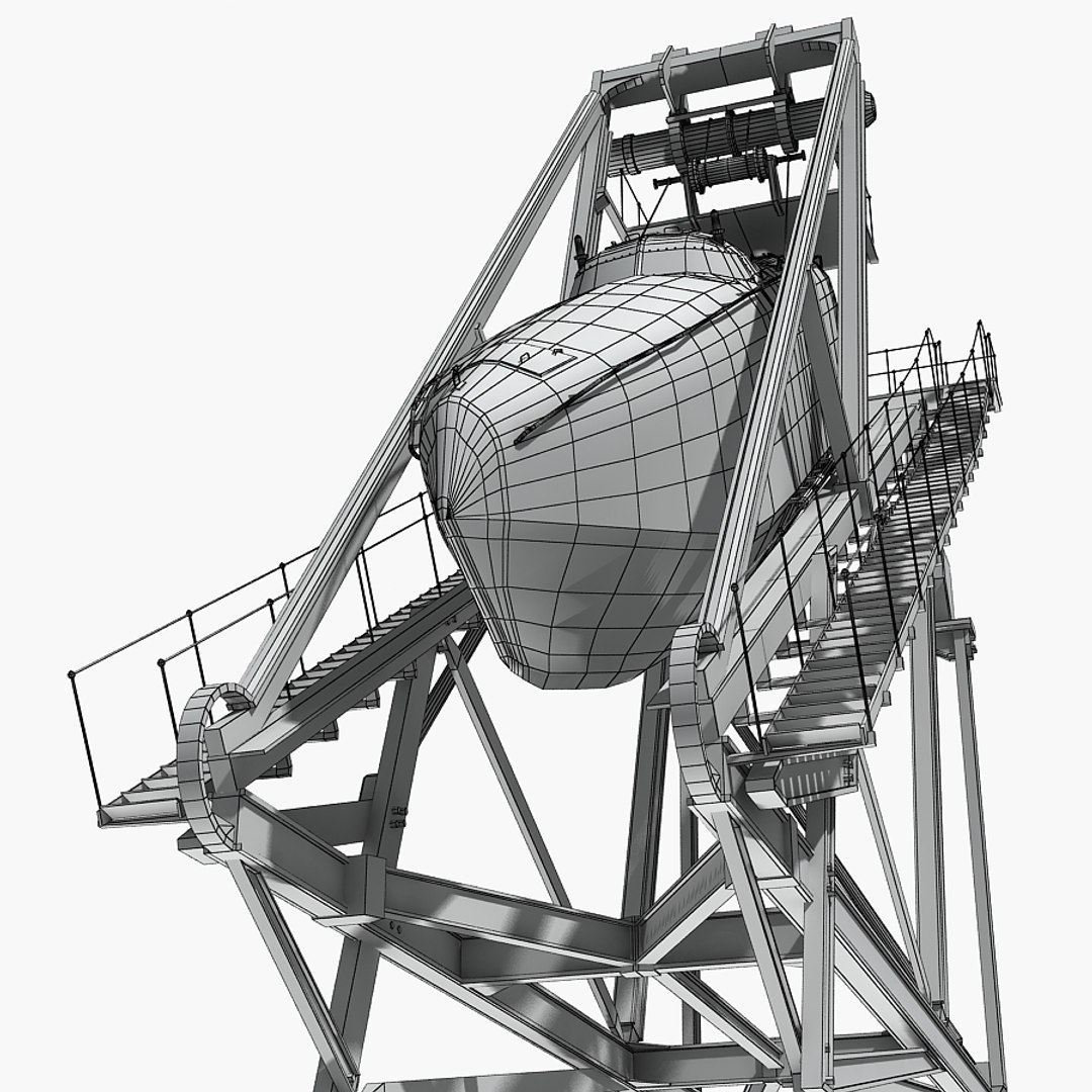 3ds Freefall Lifeboat Davit Ramp