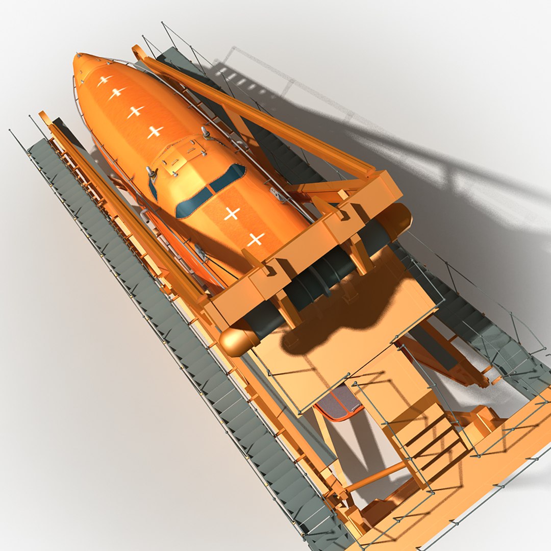 3ds freefall lifeboat davit ramp
