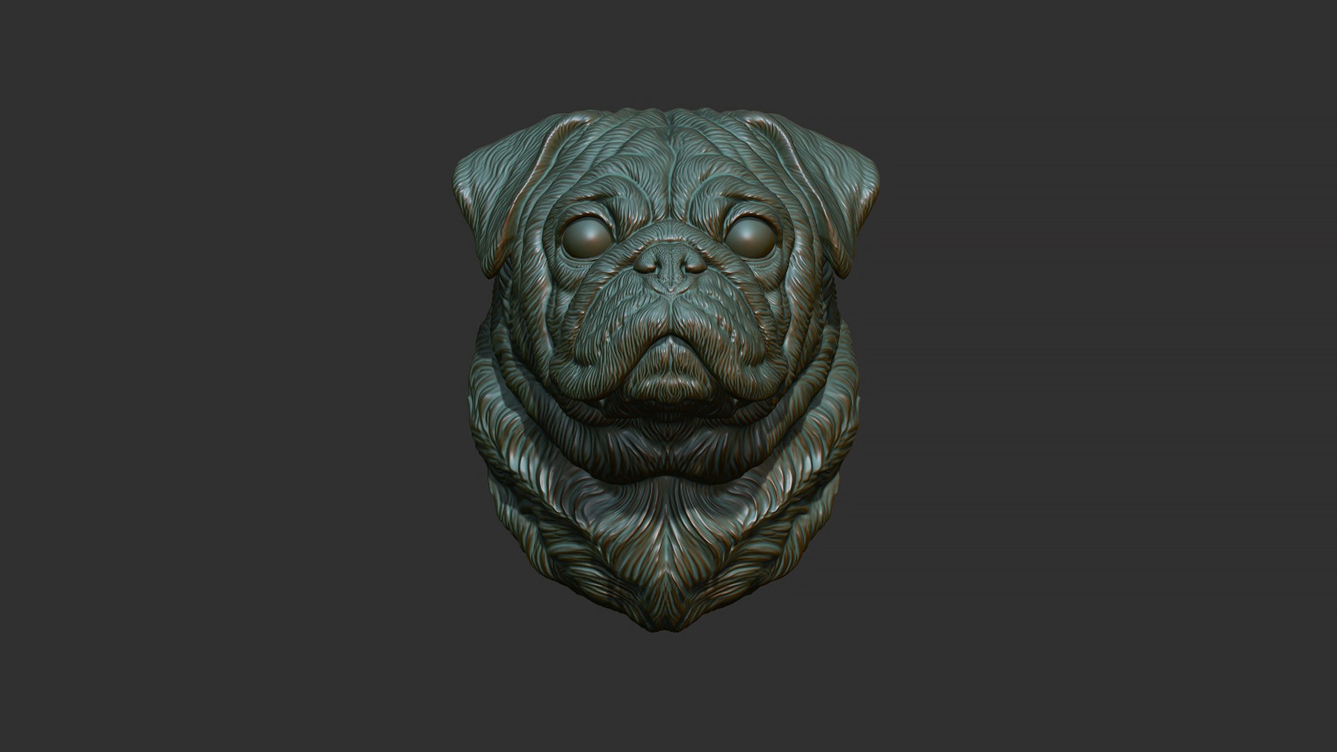 3D model Pug dog head - TurboSquid 2099846
