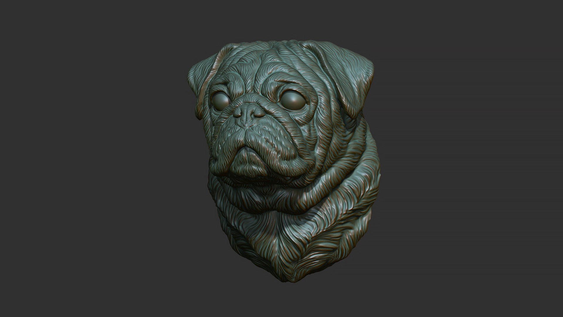 3D model Pug dog head - TurboSquid 2099846