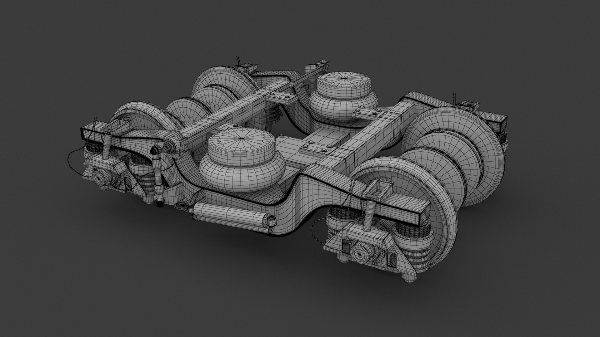 3D Train Wheel Bogie 2 - TurboSquid 2179412