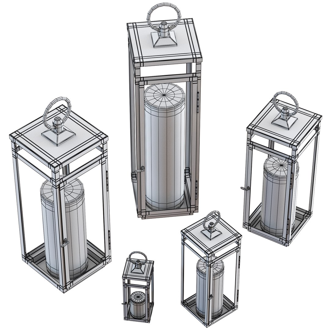 3D Floor Lanterns Model - TurboSquid 2335208