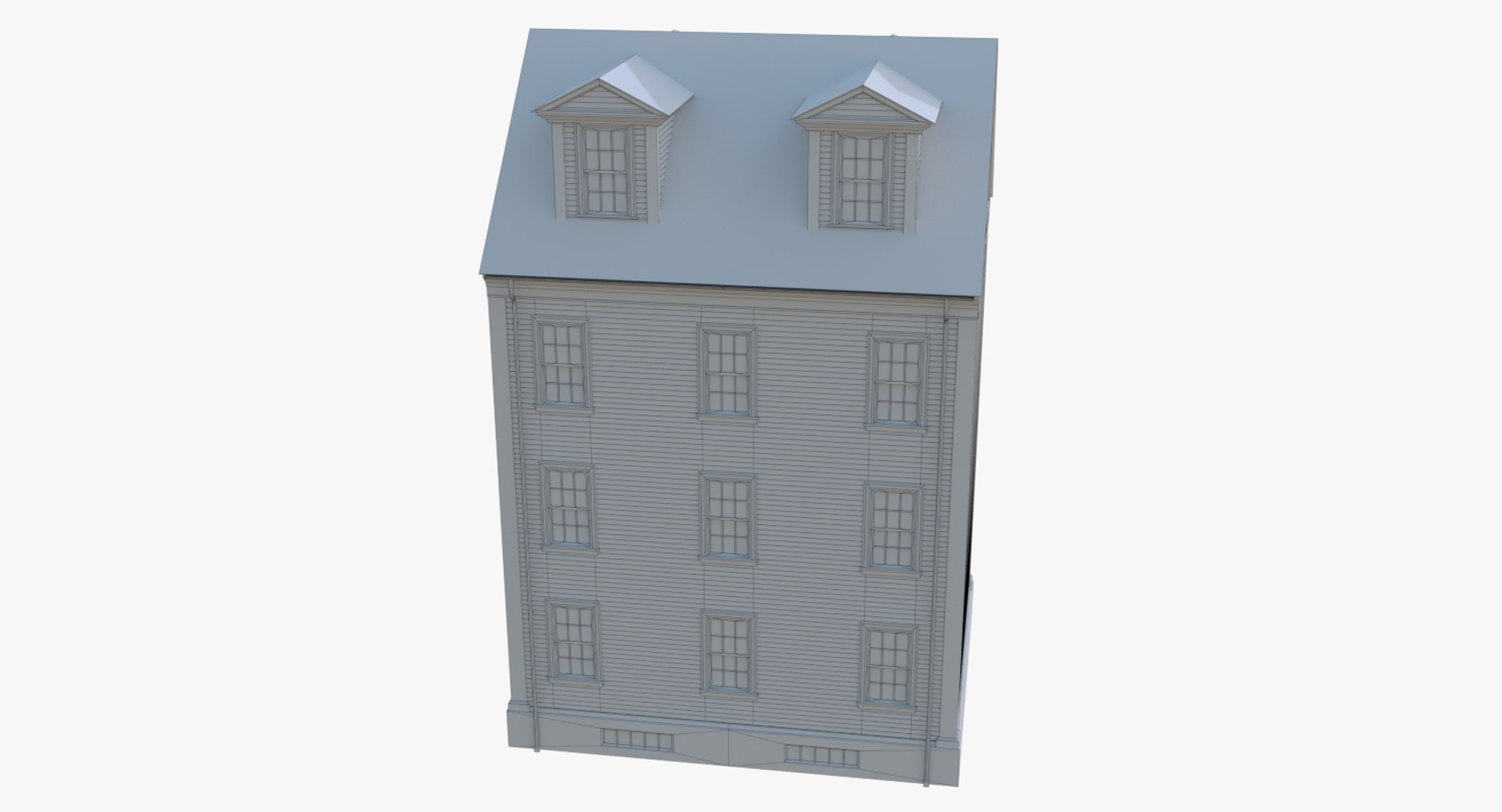 Colonial Townhouse 3D Model - TurboSquid 1194586