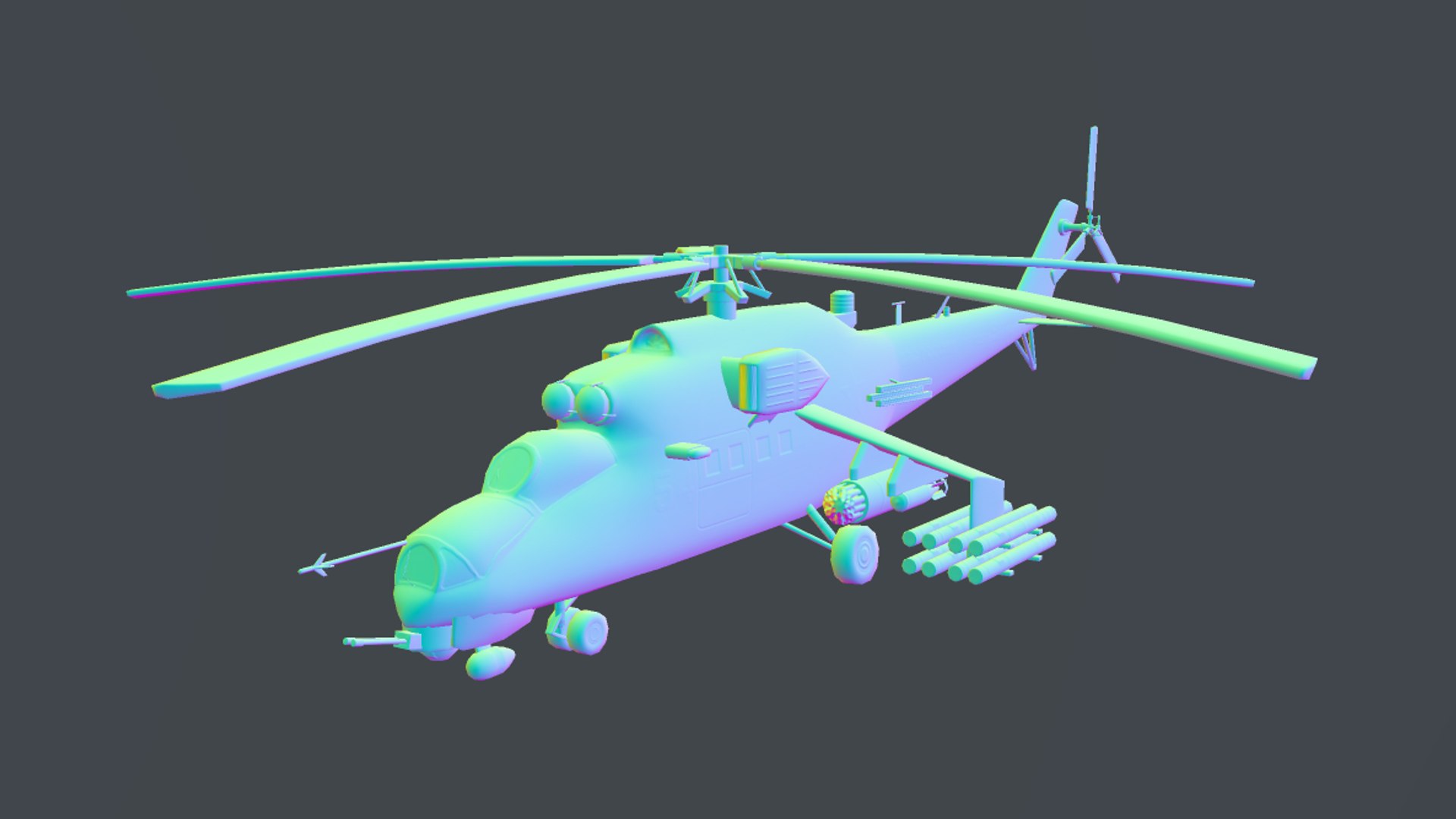 Mil mi-24 attack helicopter model - TurboSquid 1169611