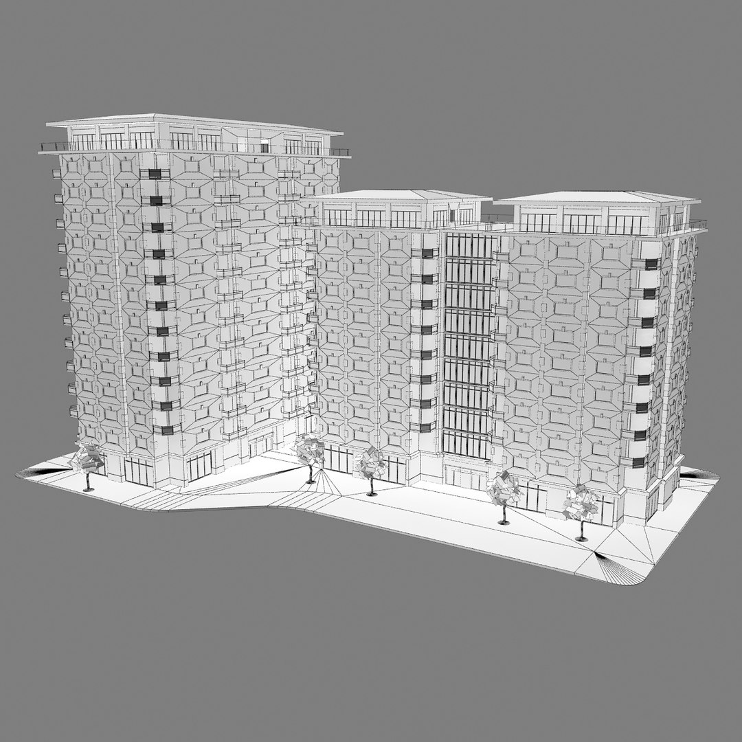 - modern brick building max