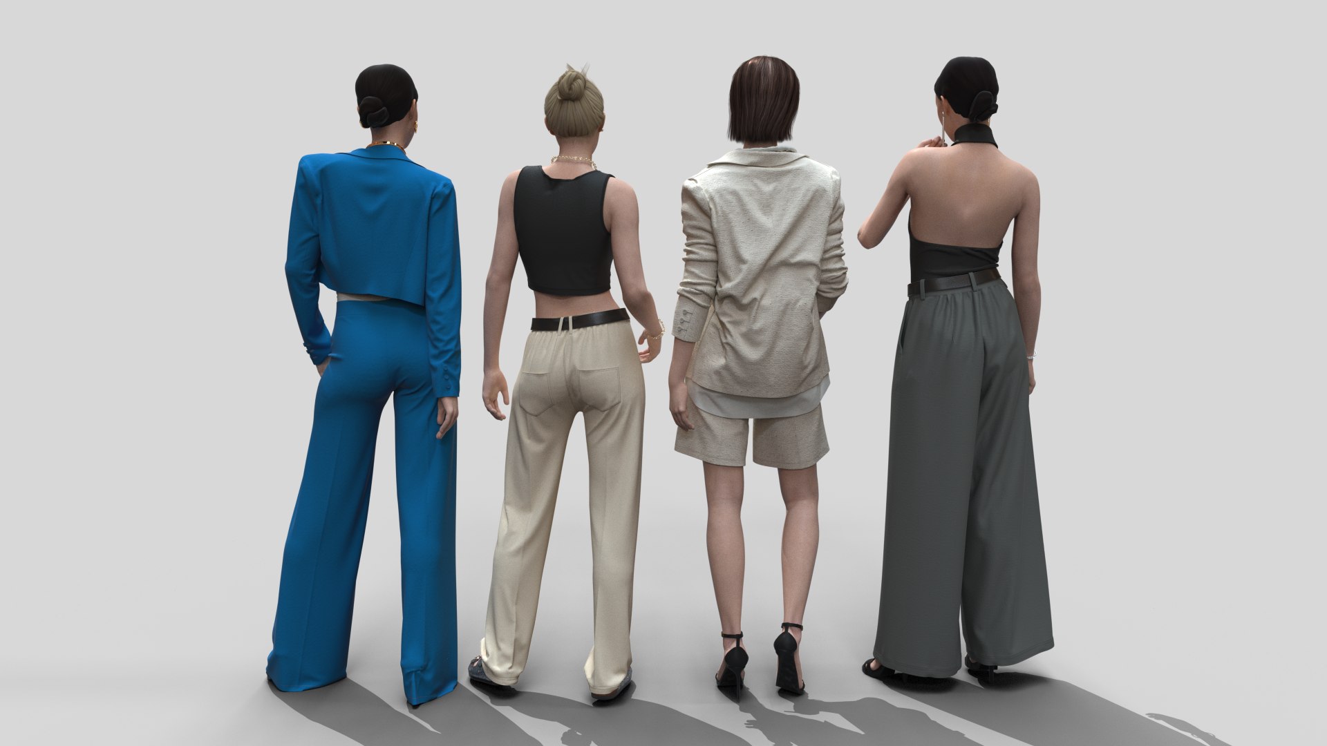 Realistic Womens Outfits 3D Model - TurboSquid 1958422