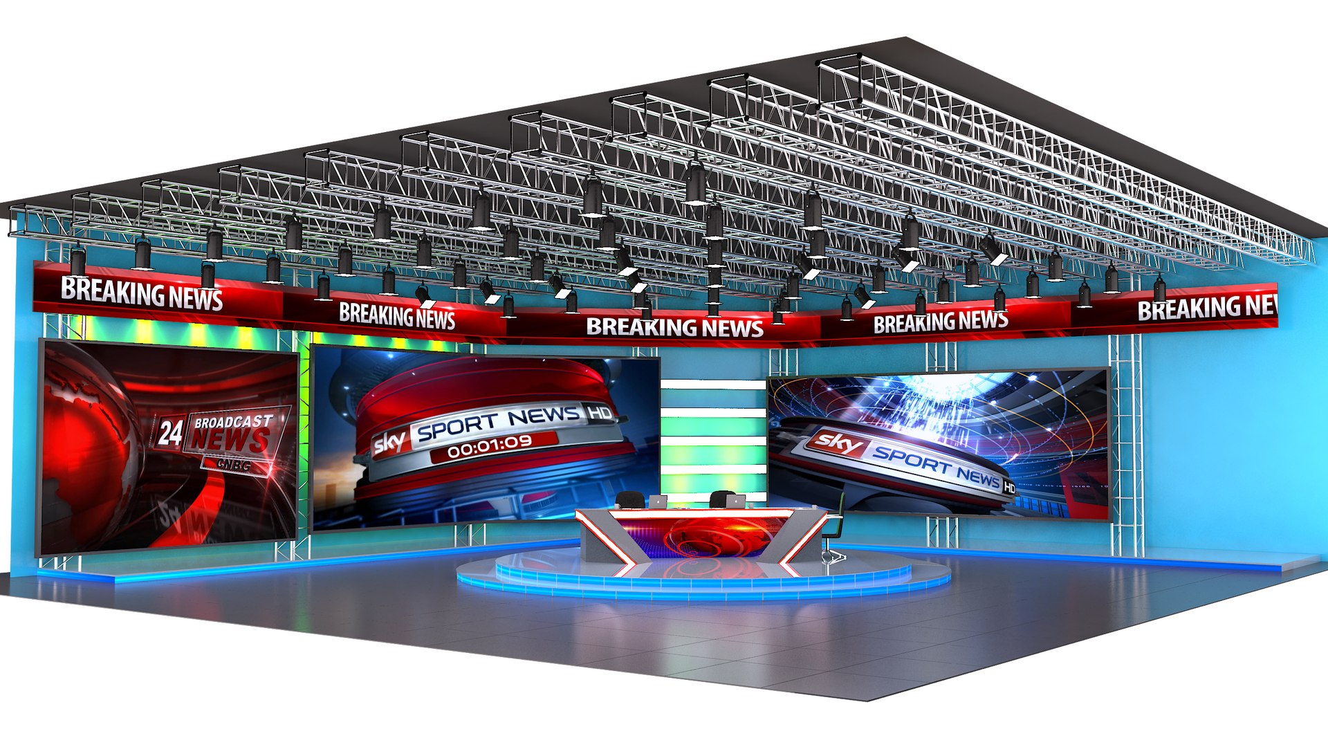 Tv Studio 3D Model - TurboSquid 1575239