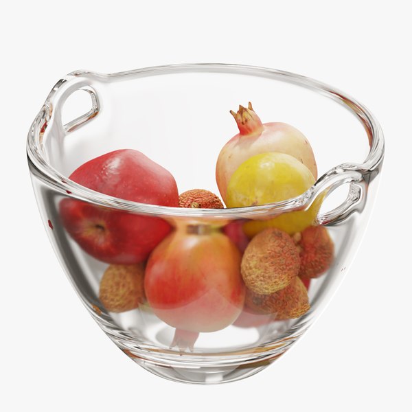 Ono fruit salad bowl set 07 3D 모델 - TurboSquid 1965480