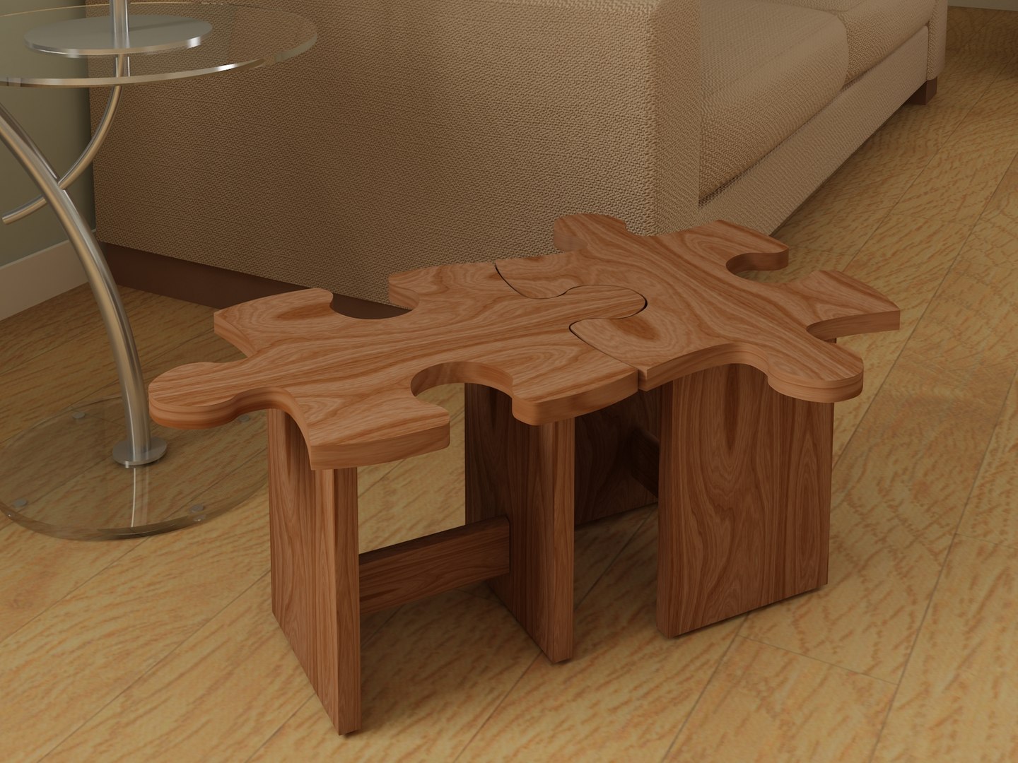 3d puzzle chair model