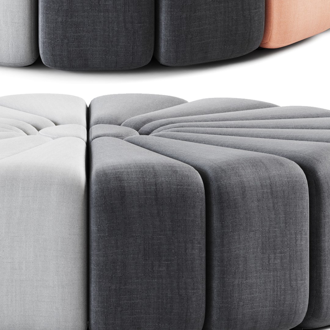 3D Model Round Modul Pouffe By Bla Station - TurboSquid 2051685