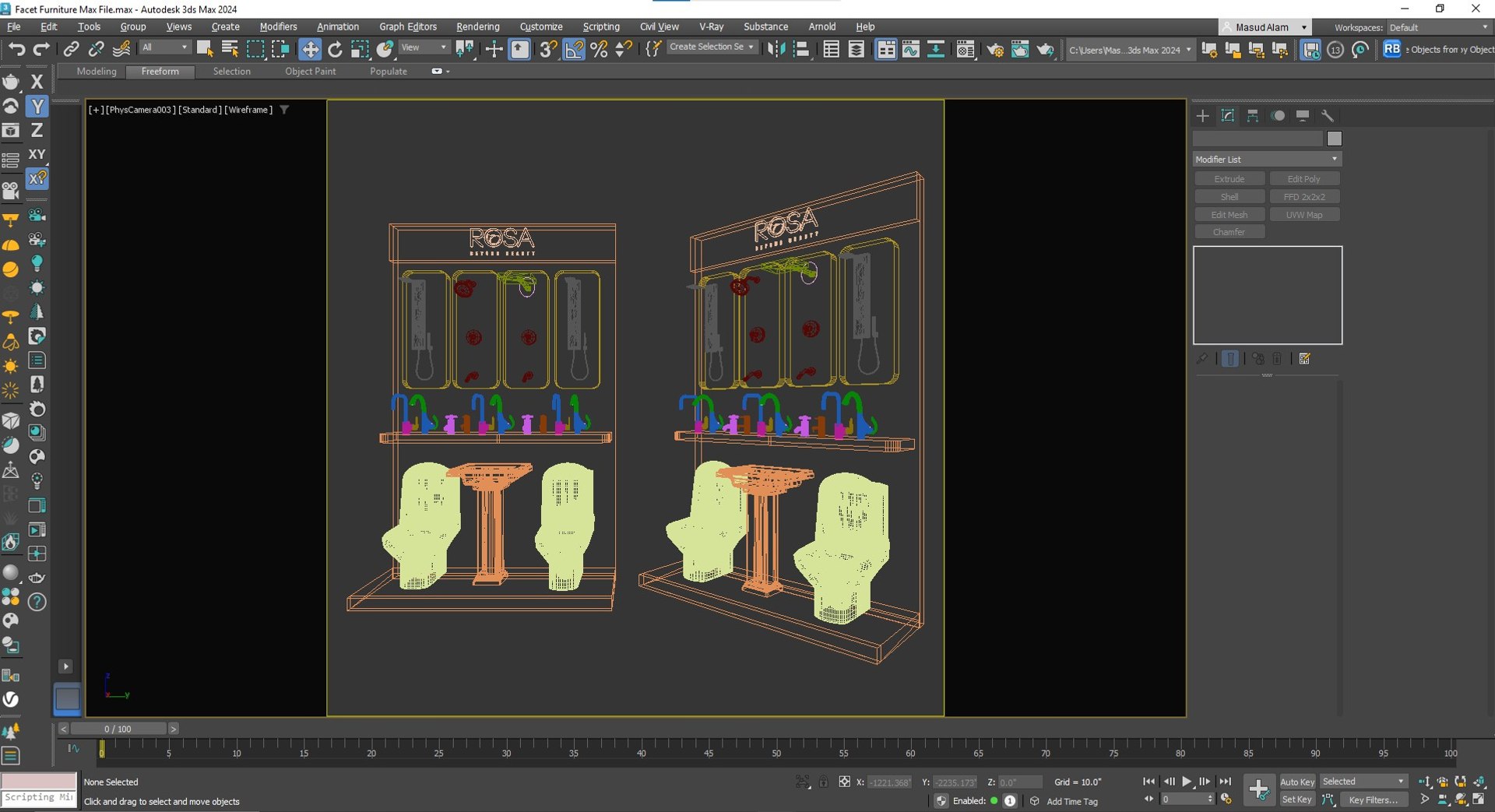 3D Modern Facet Basin Display Furniture Model - TurboSquid 2470323