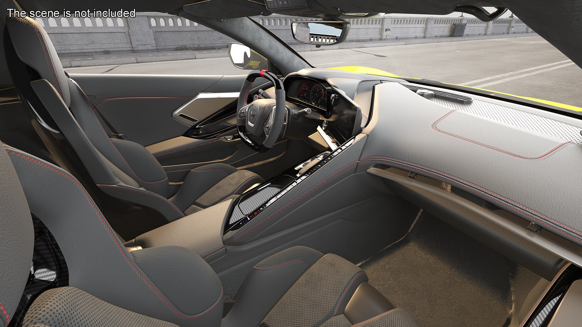 3D model Yellow Chevy Corvette Z0 2023 Coupe Rigged - TurboSquid 2100849