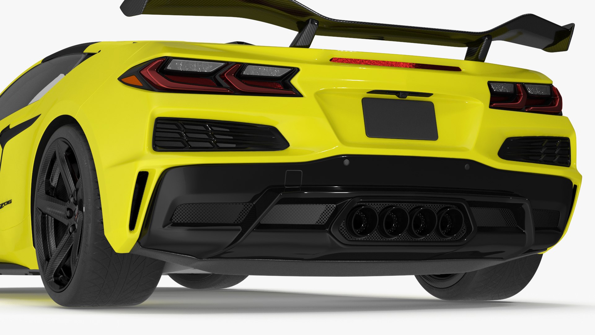3D model Yellow Chevy Corvette Z0 2023 Coupe Rigged - TurboSquid 2100849