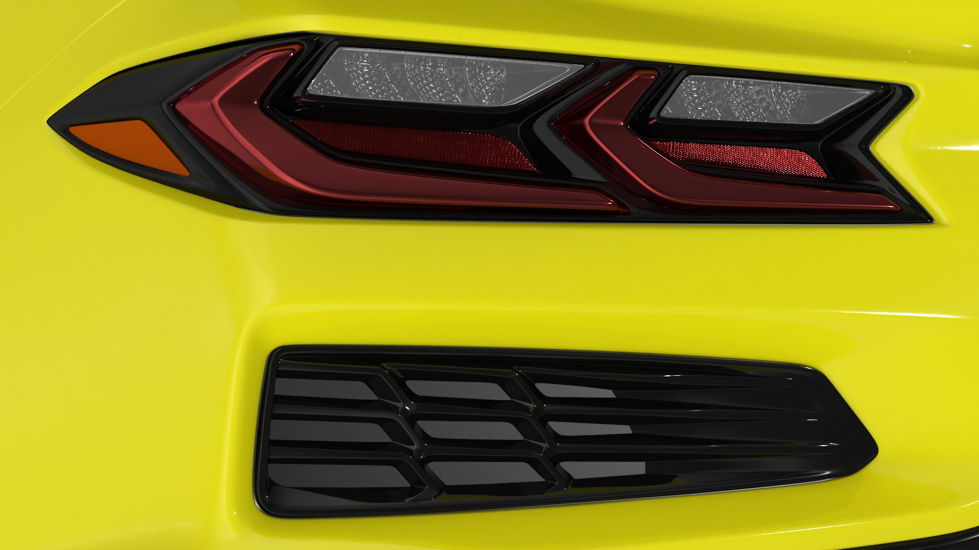 3D model Yellow Chevy Corvette Z0 2023 Coupe Rigged - TurboSquid 2100849