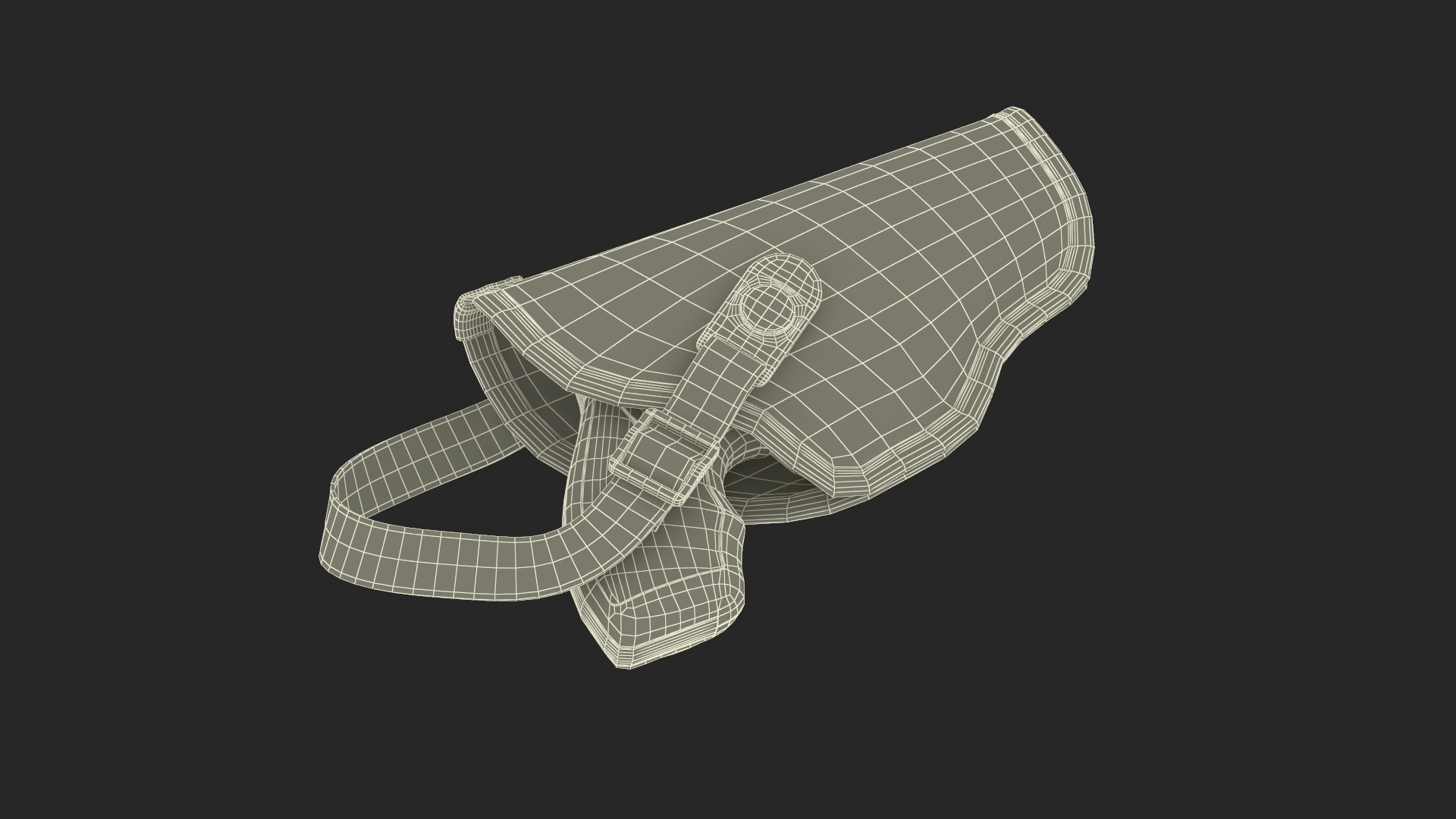 3D Model Revolver And Nylon Belt Holster - TurboSquid 2155440