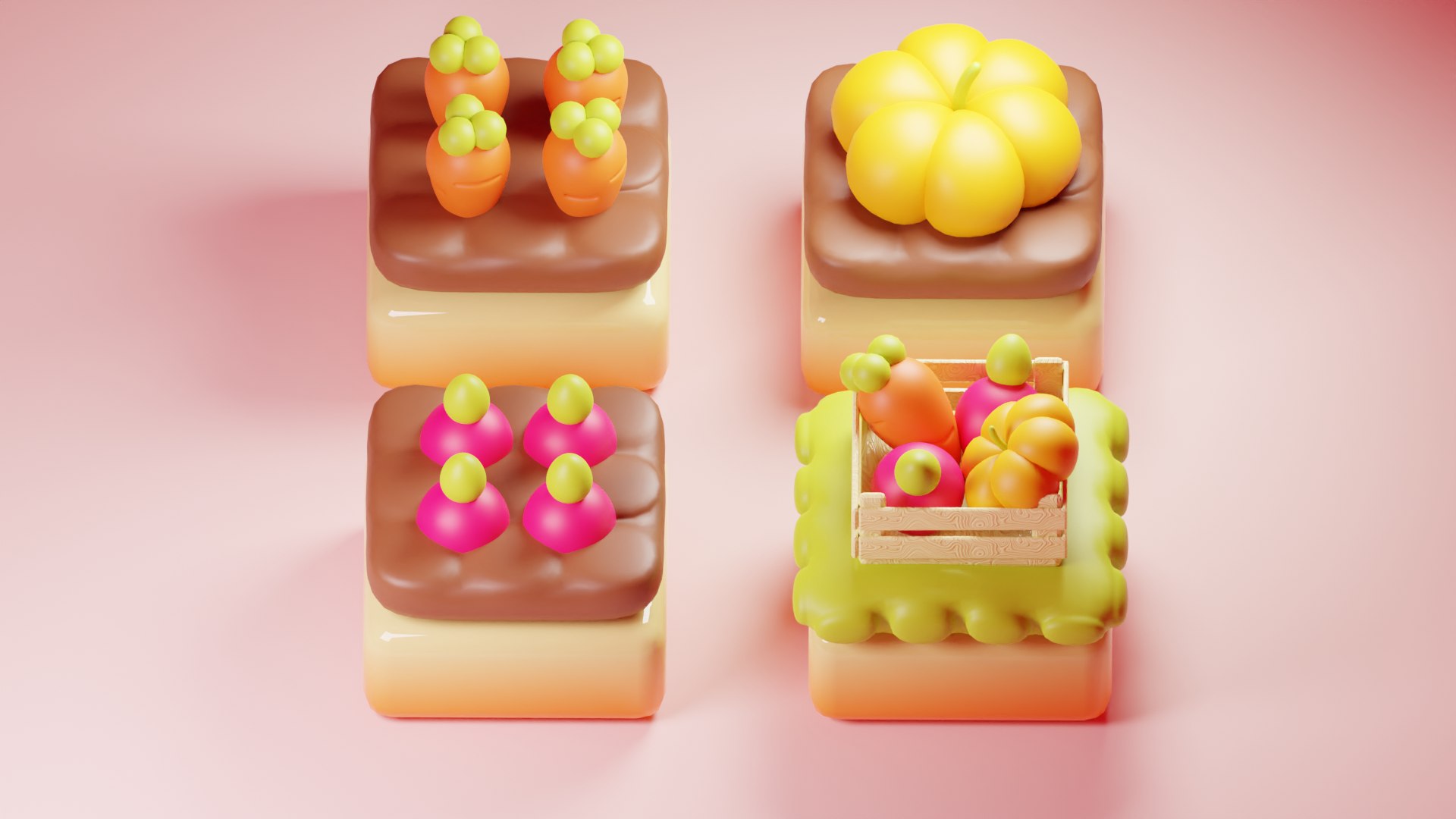 3D Model GARDEN VEGETABLES - TurboSquid 2100147