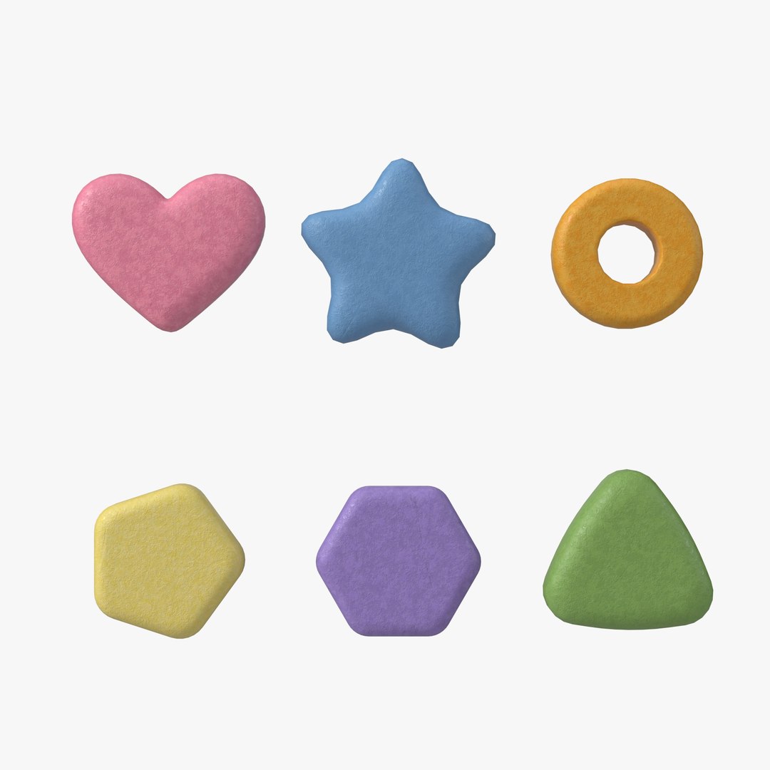 Set Of Different Shaped Pills With 4K PBR Tex And Color Variations 3D ...