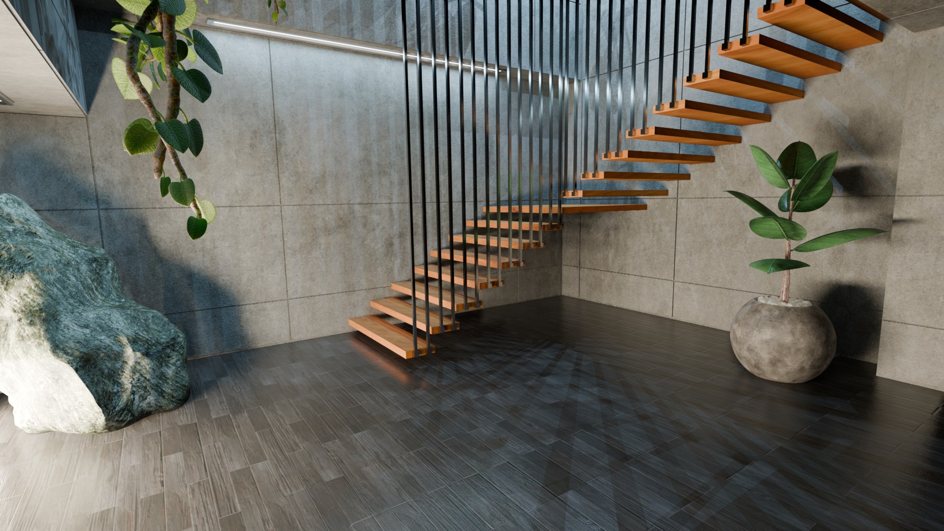 3D Model Balls Physics Simulation - Concrete Interior - TurboSquid 2272149