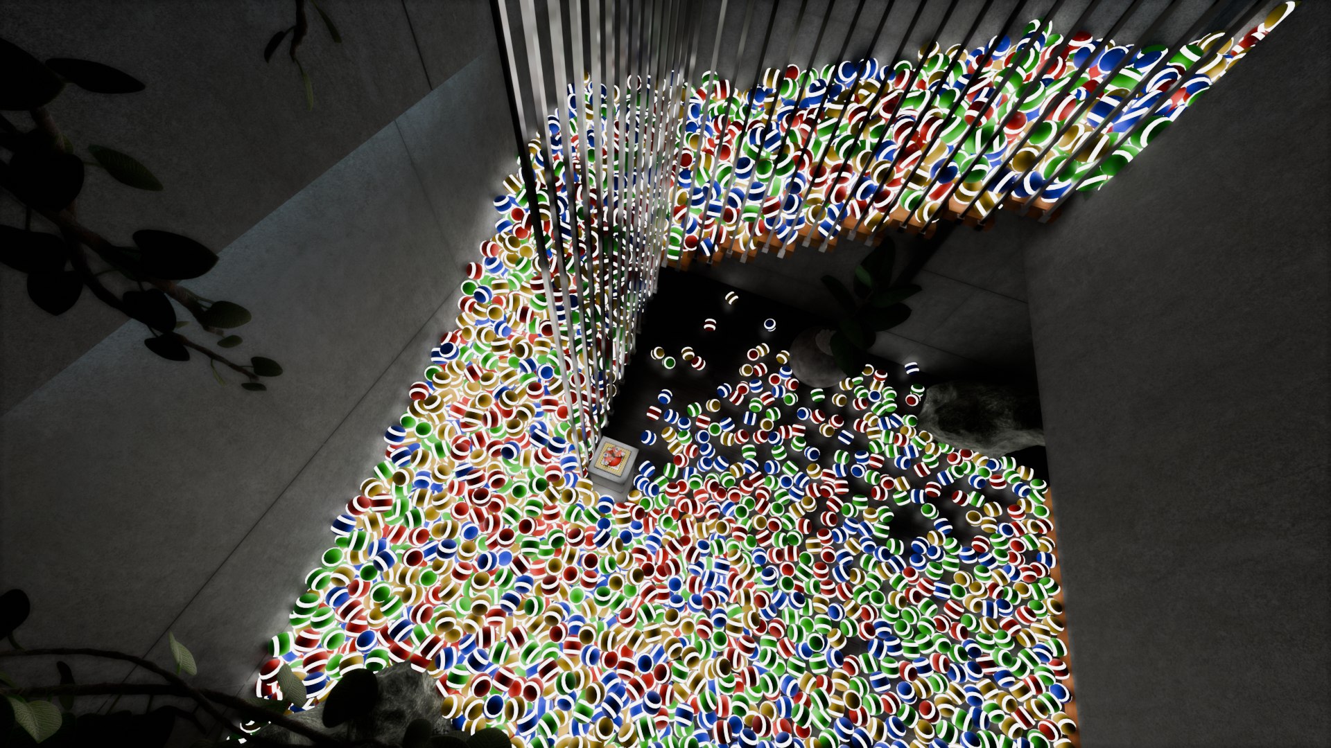 3D Model Balls Physics Simulation - Concrete Interior - TurboSquid 2272149