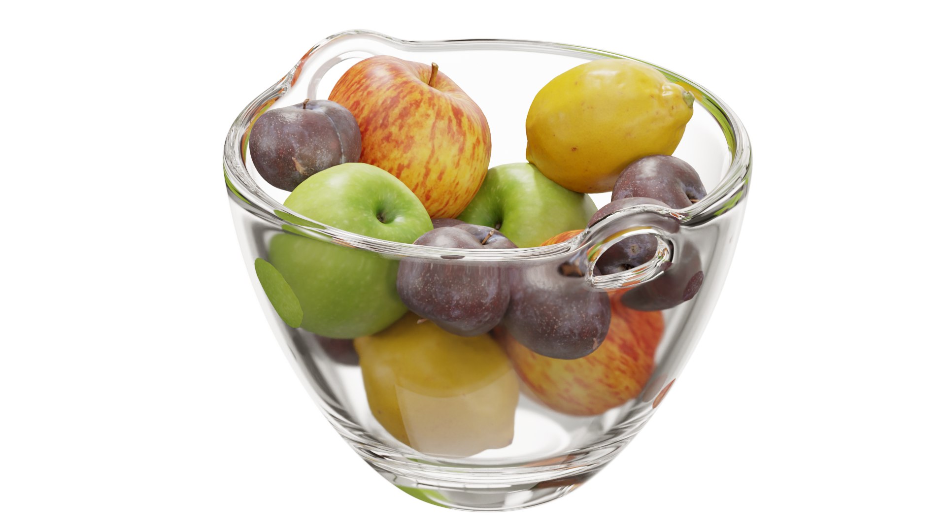 3D Ono Fruit Salad Bowl Set 02 - TurboSquid 1965463