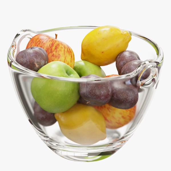 3D Ono fruit salad bowl set 02 - TurboSquid 1965463