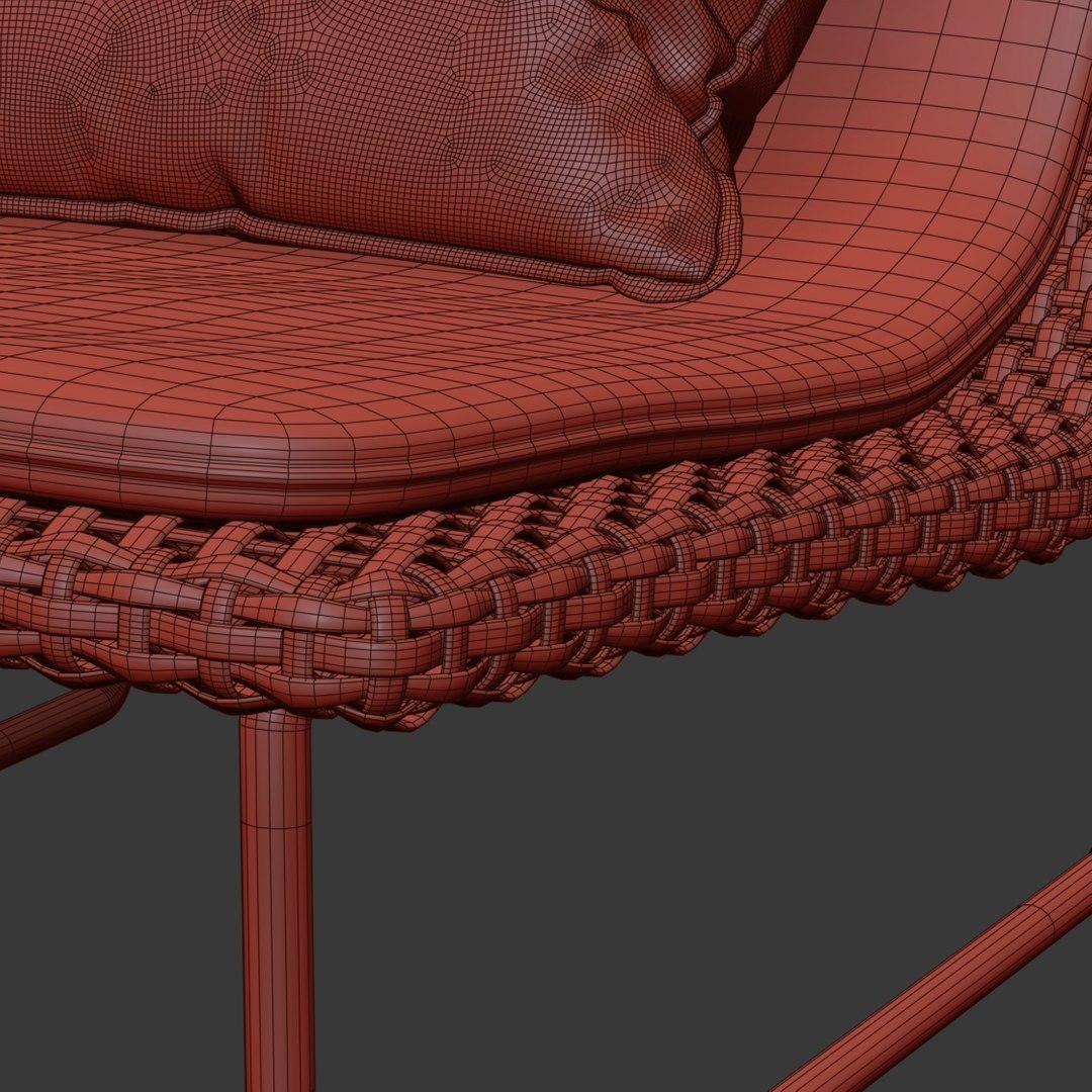 3D Sand Lounge Chair Model - TurboSquid 1635104
