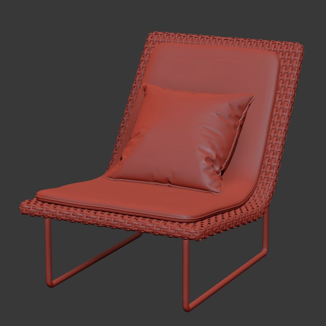 3D Sand Lounge Chair Model - TurboSquid 1635104