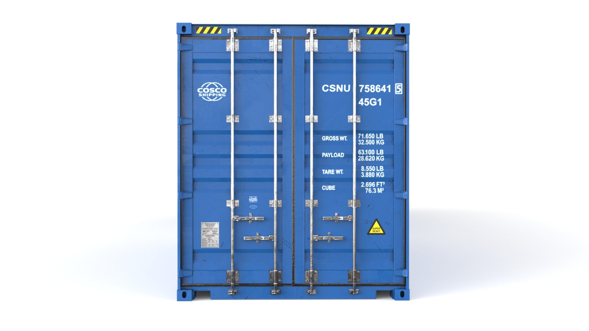 40 Ft High Cube COSCO Shipping Container 3D - TurboSquid 2004513