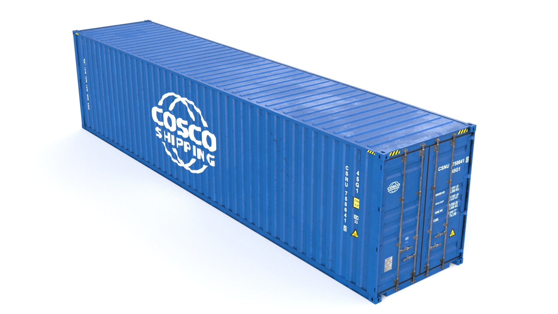 40 Ft High Cube COSCO Shipping Container 3D - TurboSquid 2004513