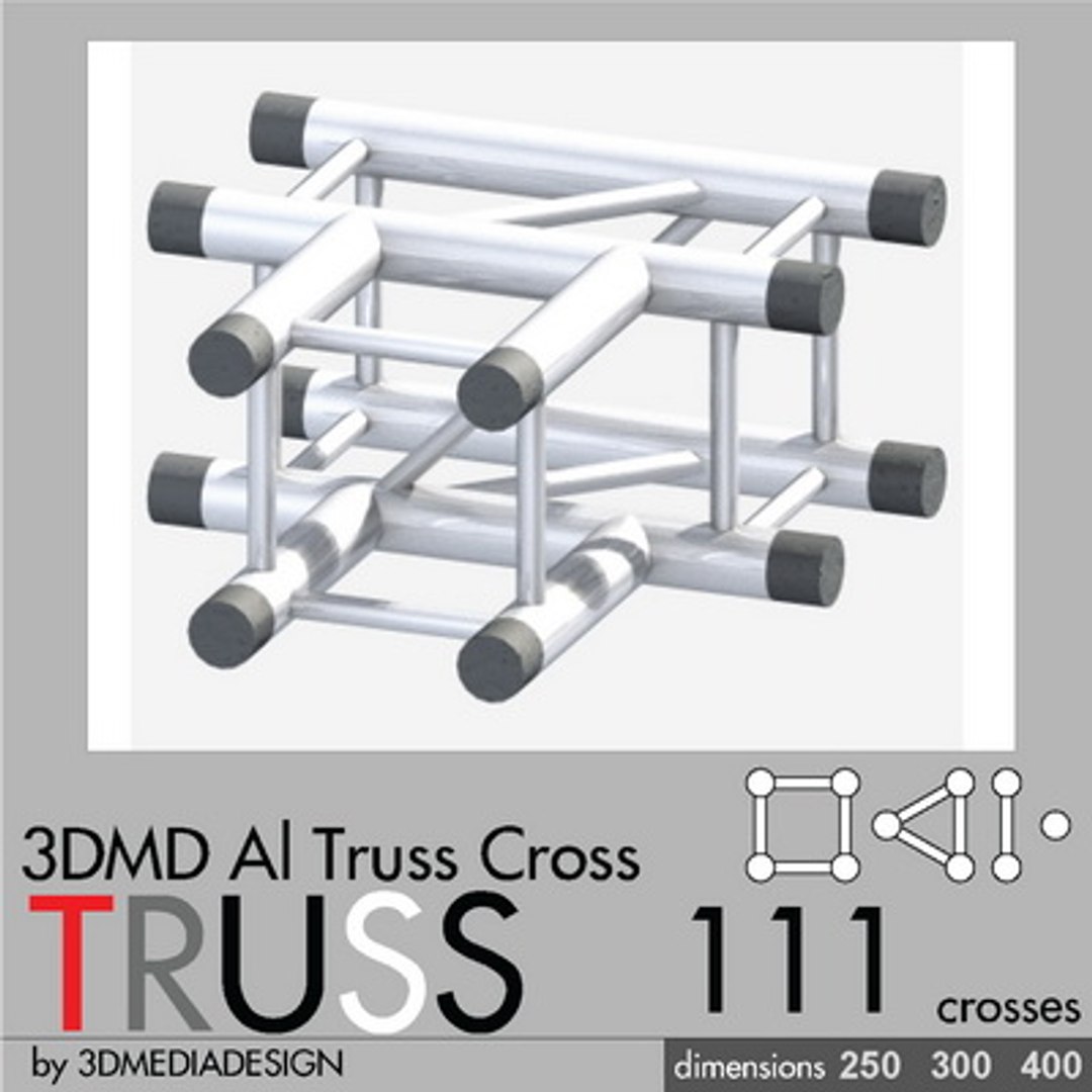 3d Aluminum Truss Cross Model
