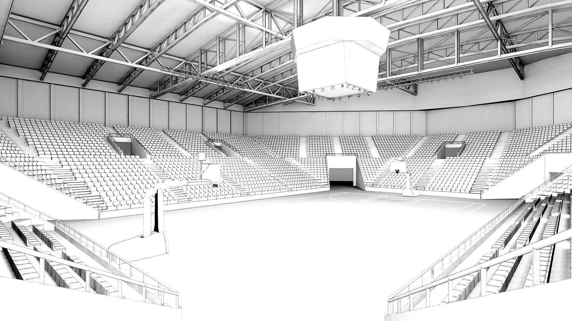 3D Basketball Stadium Model - TurboSquid 1589829