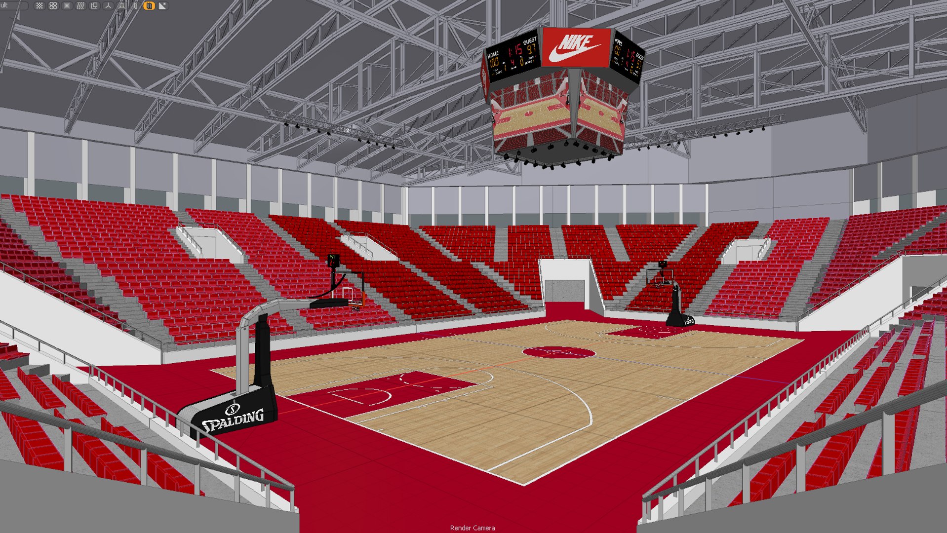 3D Basketball Stadium Model - TurboSquid 1589829