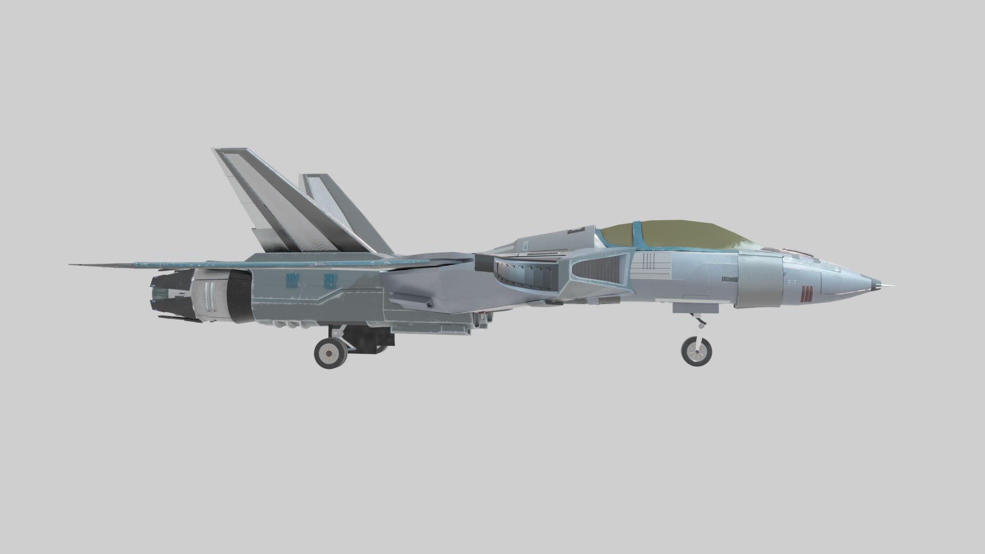 3D SciFi Jet - Rigged Blender - TurboSquid 2046143
