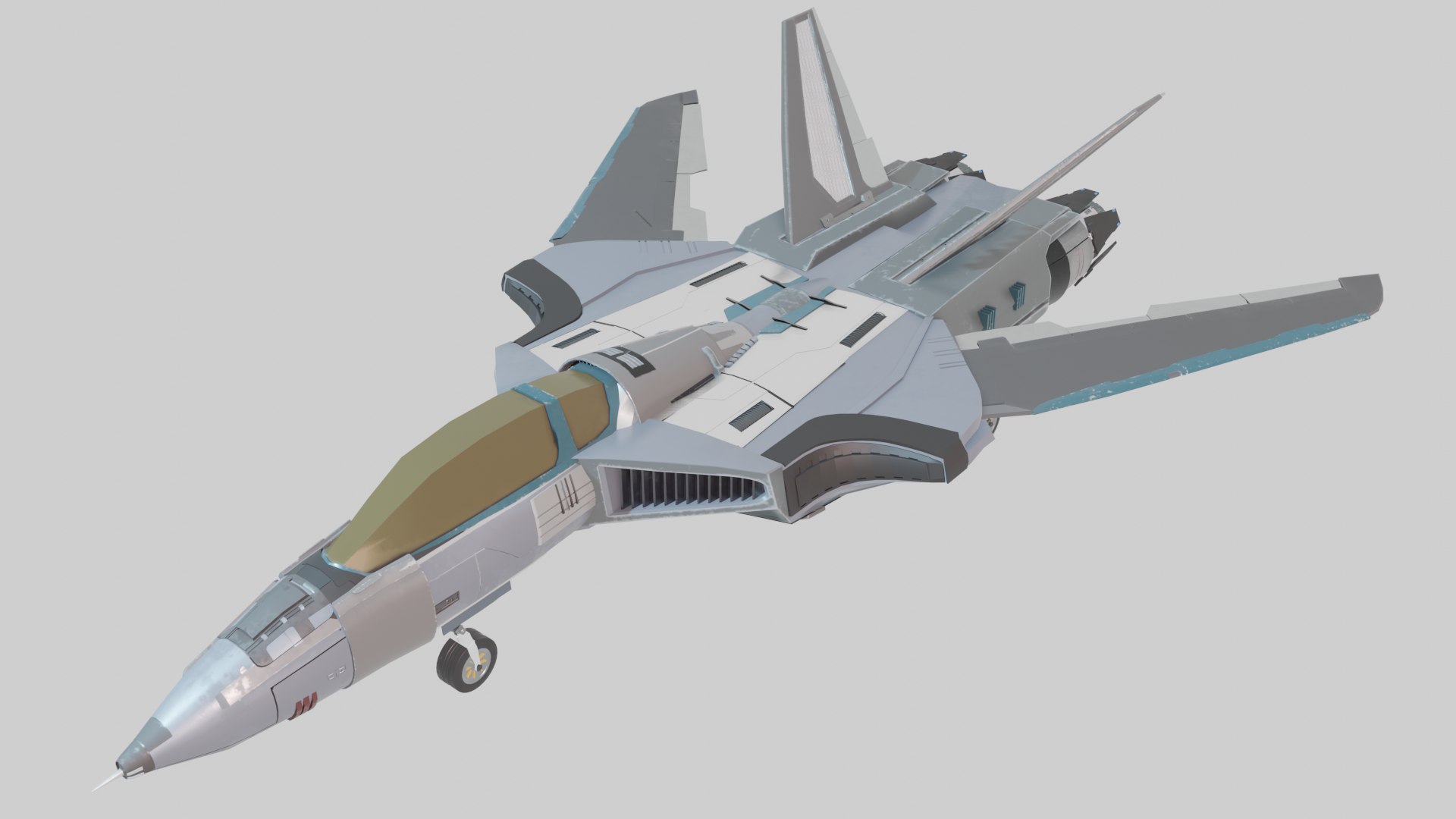 3D SciFi Jet - Rigged Blender - TurboSquid 2046143