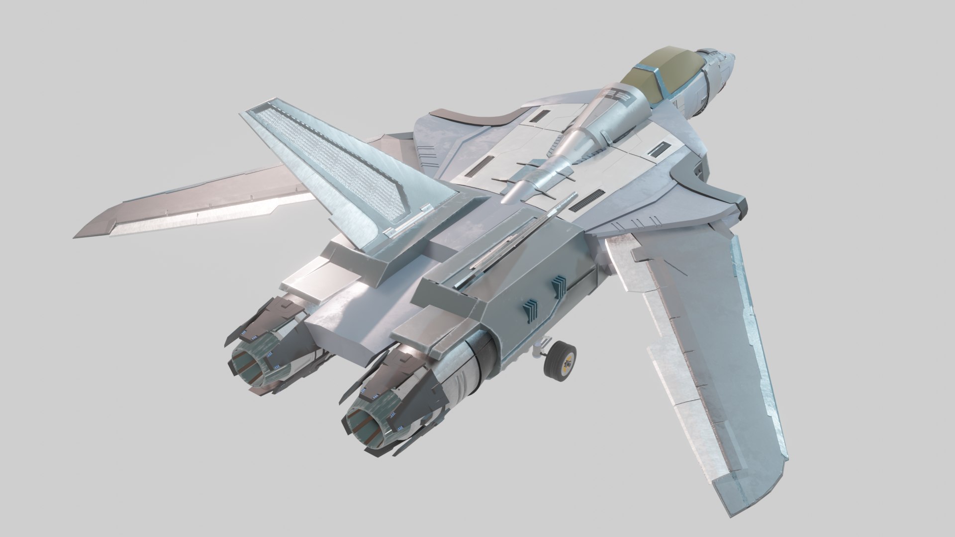 3D SciFi Jet - Rigged Blender - TurboSquid 2046143