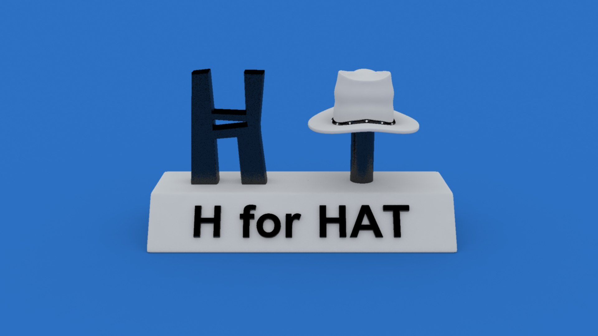 3D H Hat Model - TurboSquid 1686476