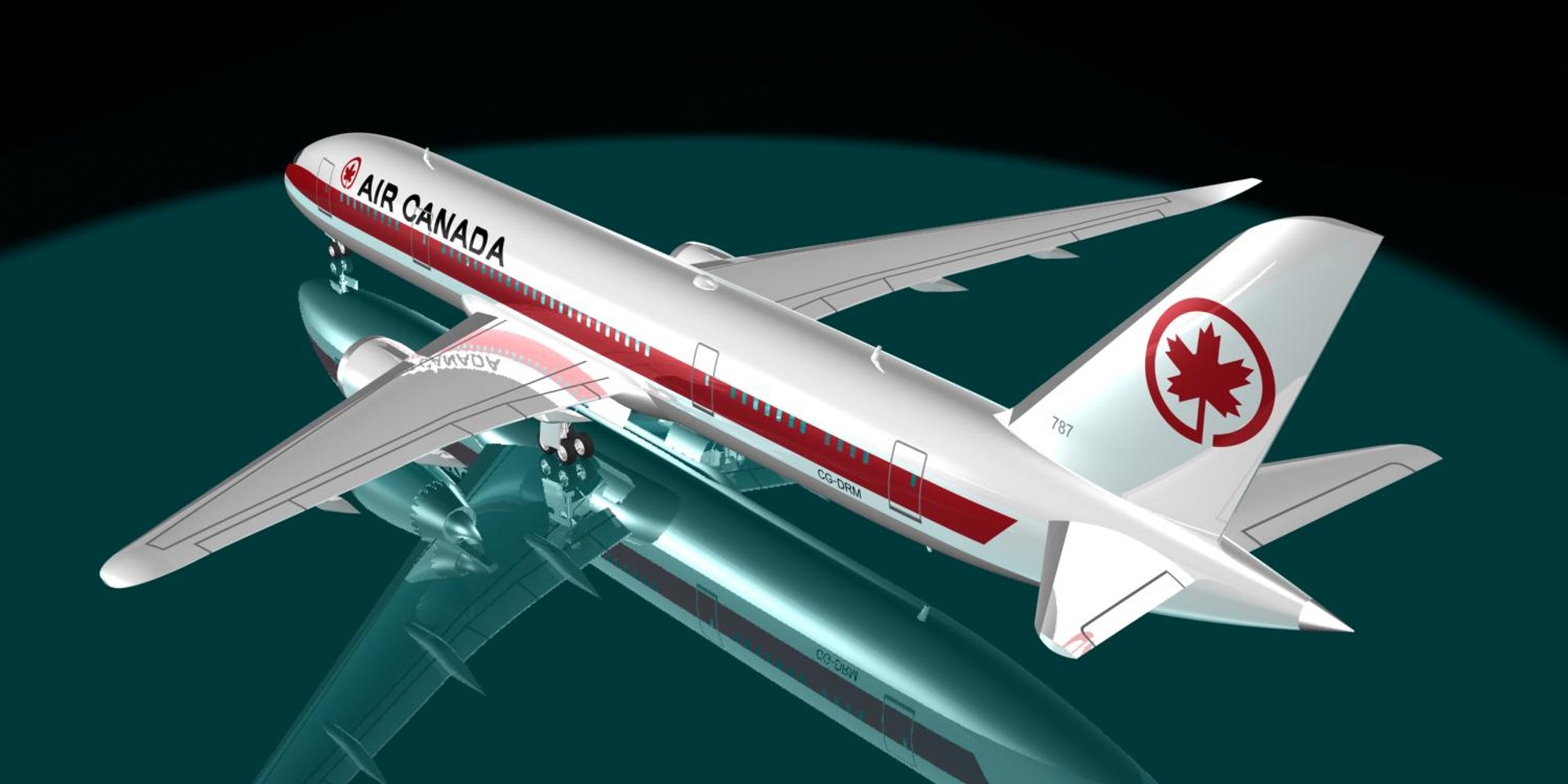3d Model Of Air Canada 787-8 Dreamliner