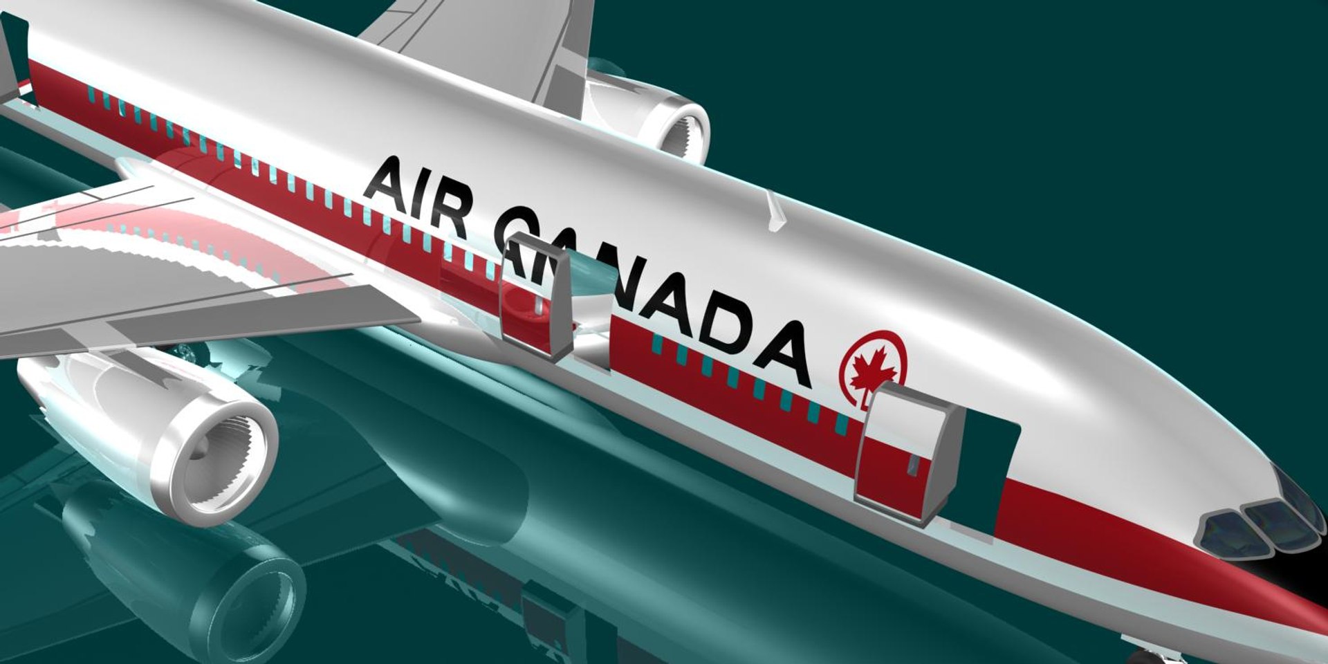 3d Model Of Air Canada 787-8 Dreamliner