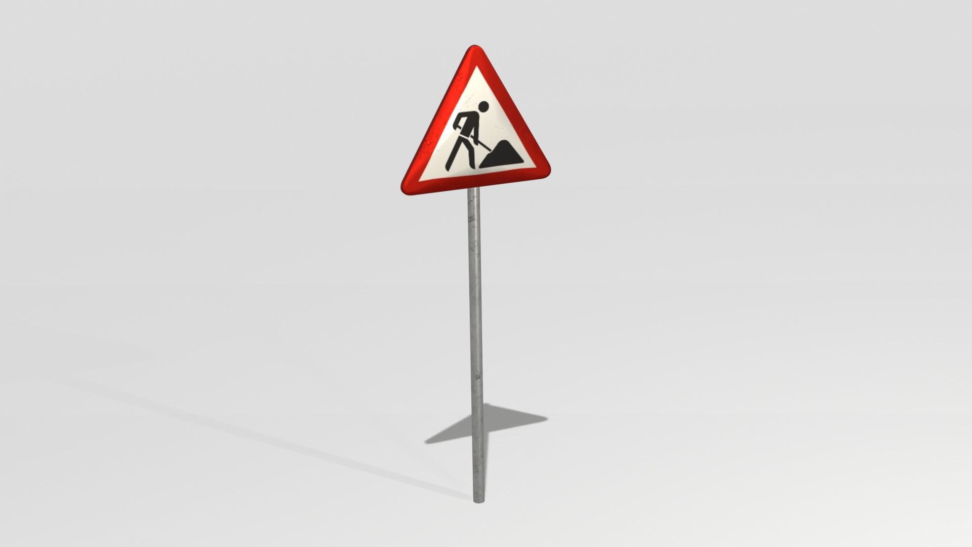 Traffic Sign Work On The Road Model - TurboSquid 2143925