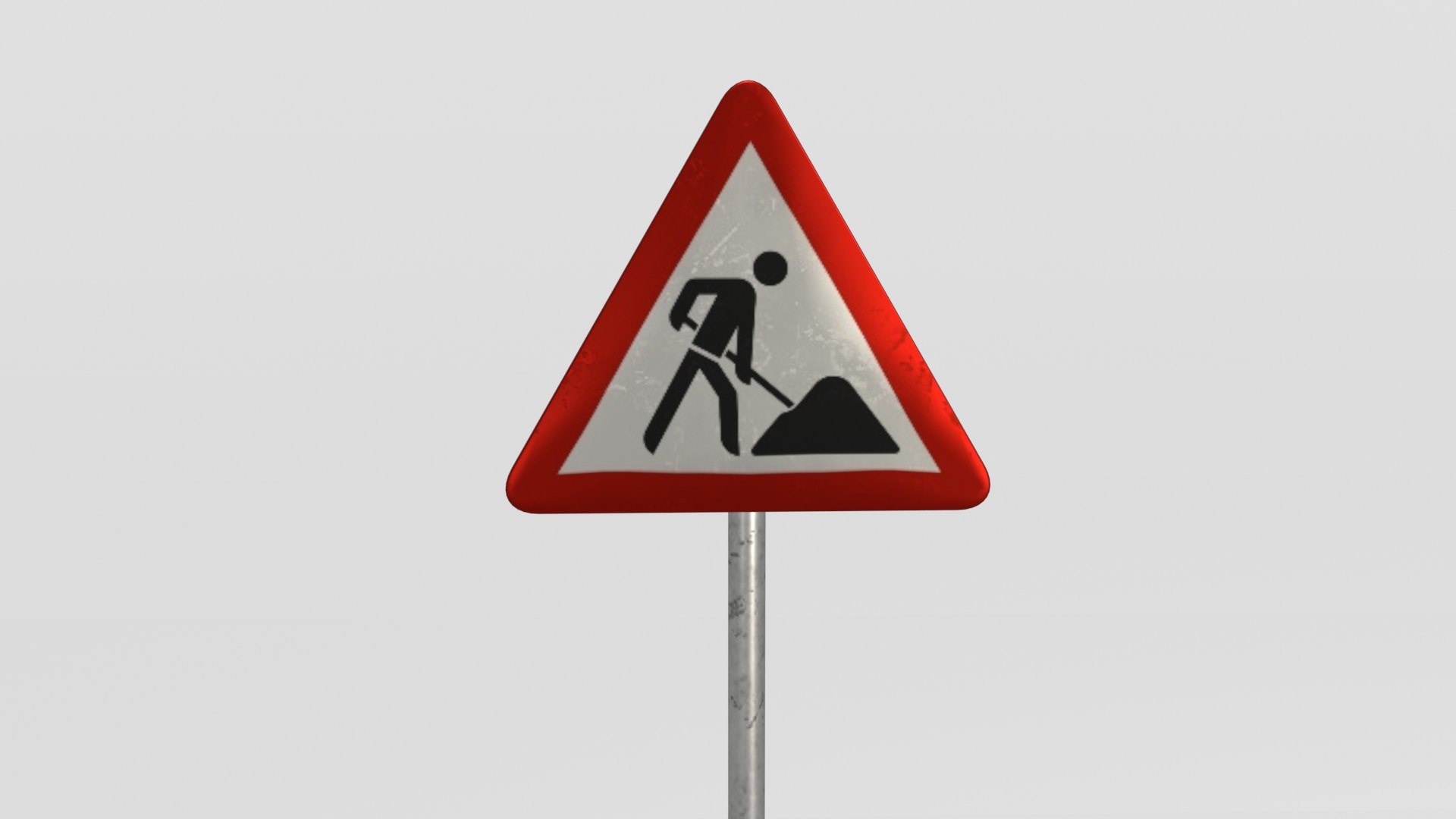 Traffic Sign Work On The Road Model - TurboSquid 2143925