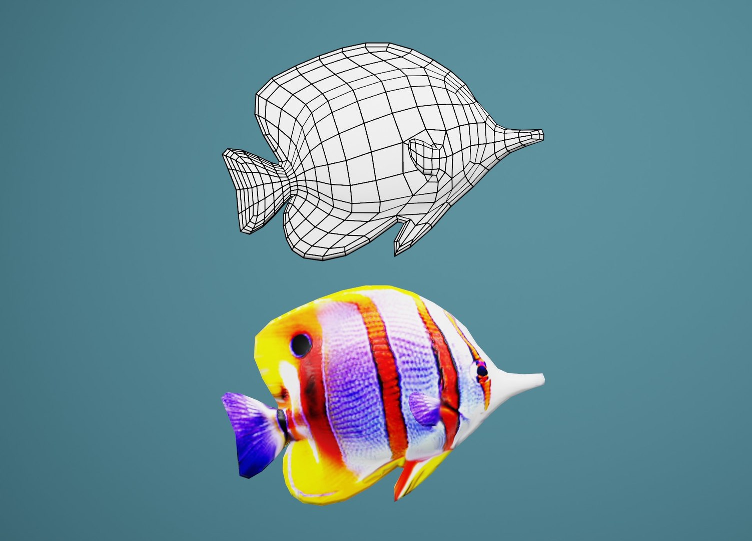 3D model tropical fish swimming animation - TurboSquid 1647593