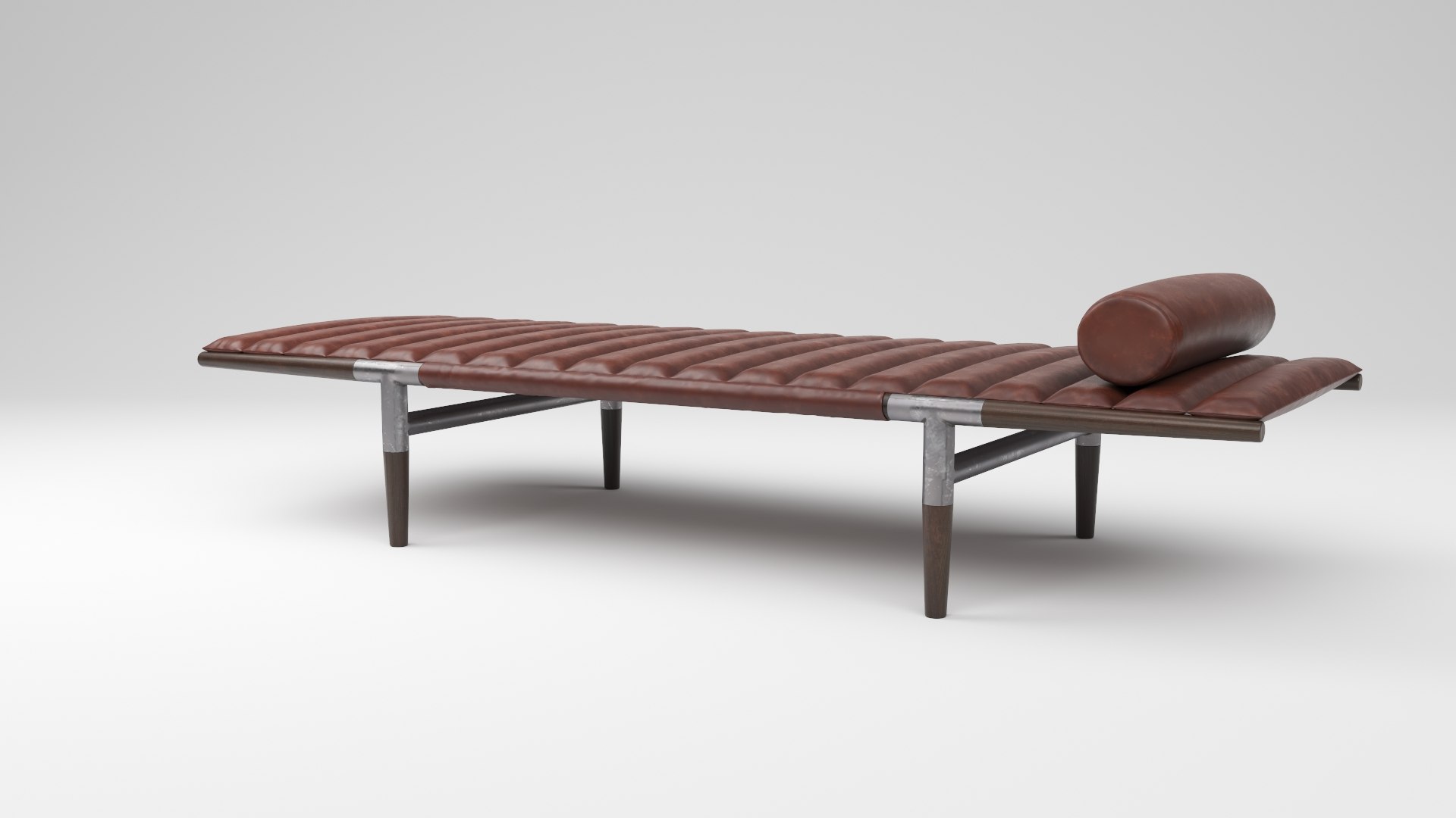 Daybed Wood Leather 3D Model - TurboSquid 1472218
