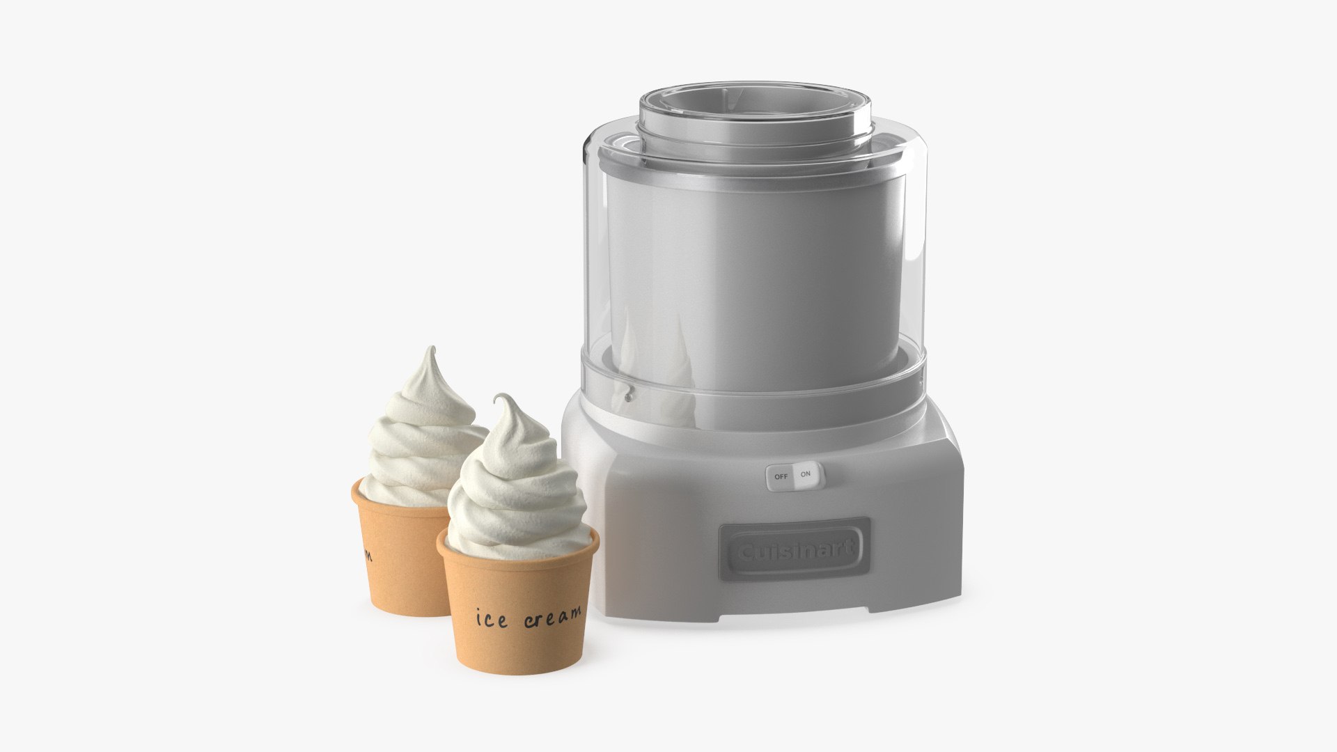3D Cuisinart Ice Cream Maker Machine Model - TurboSquid 2199178