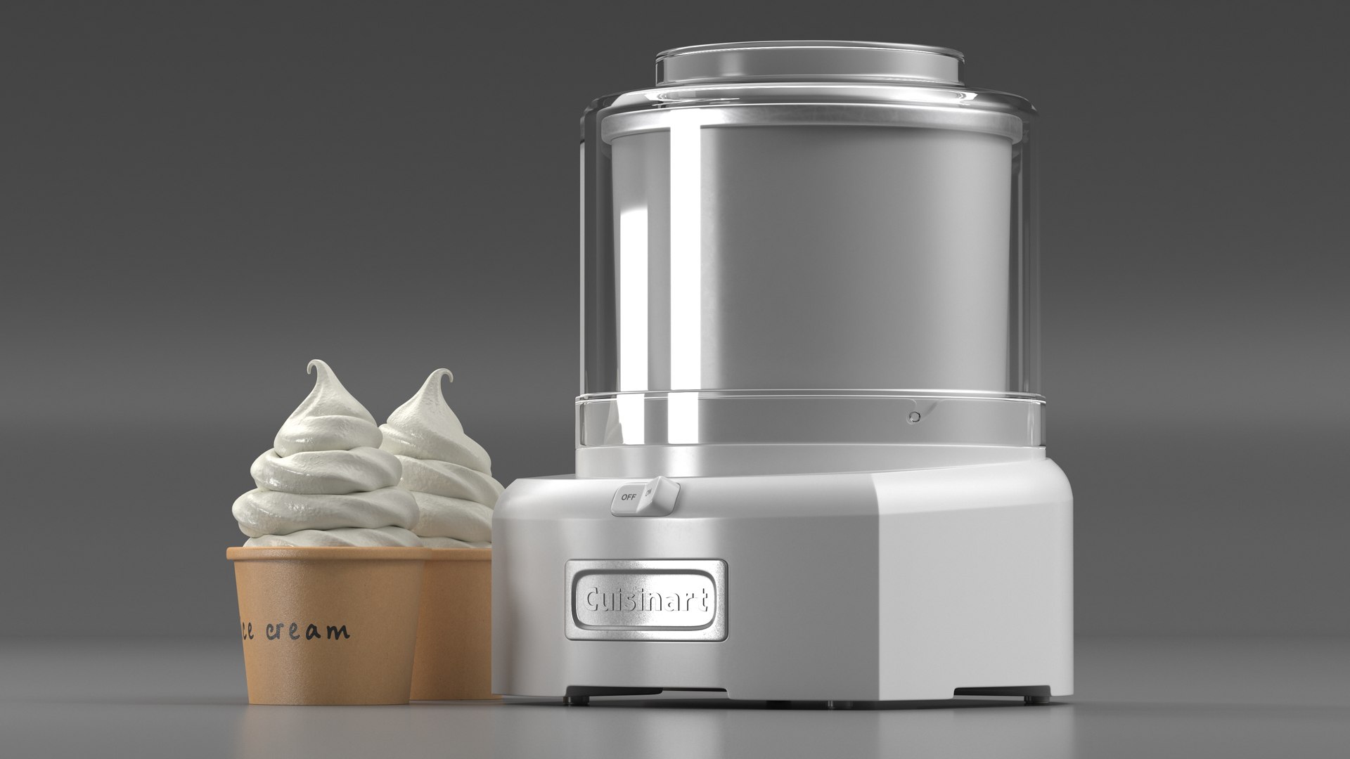 3D Cuisinart Ice Cream Maker Machine Model - TurboSquid 2199178