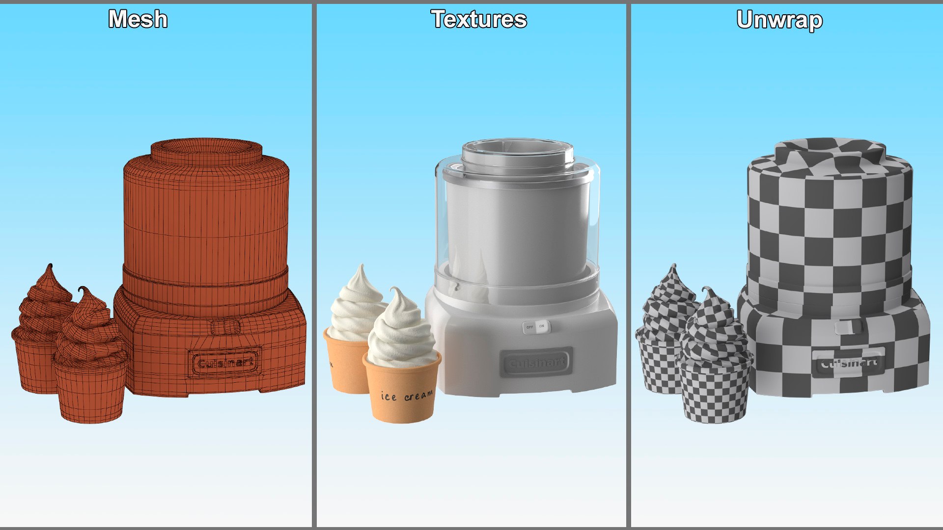 3D Cuisinart Ice Cream Maker Machine Model - TurboSquid 2199178