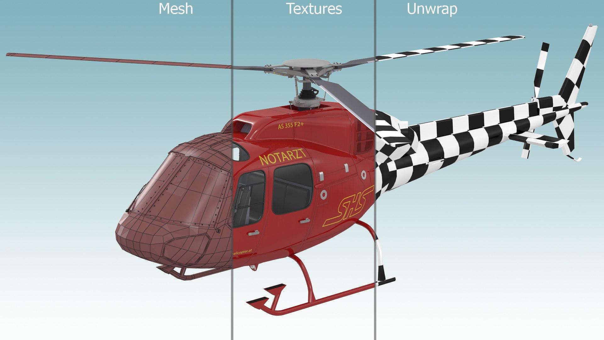 Multi Mission Helicopter AS355 3D - TurboSquid 2152673
