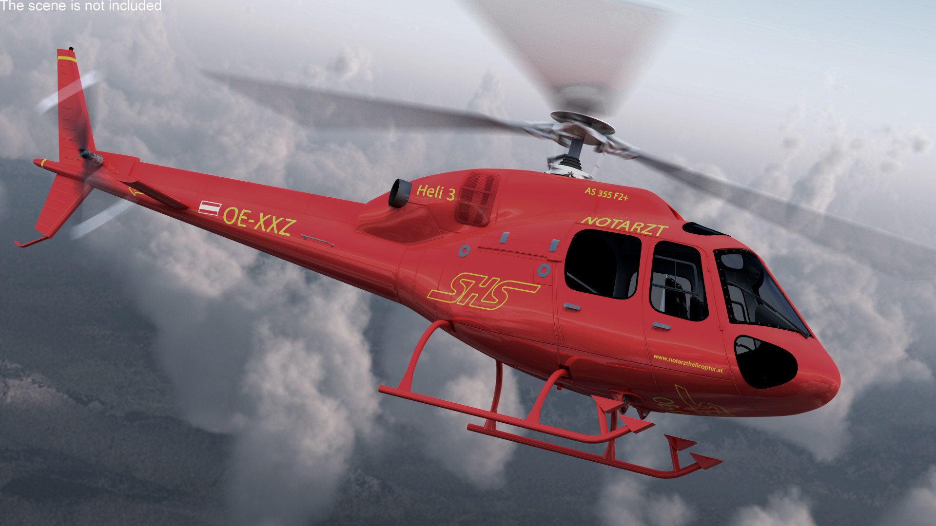 Multi Mission Helicopter AS355 3D - TurboSquid 2152673