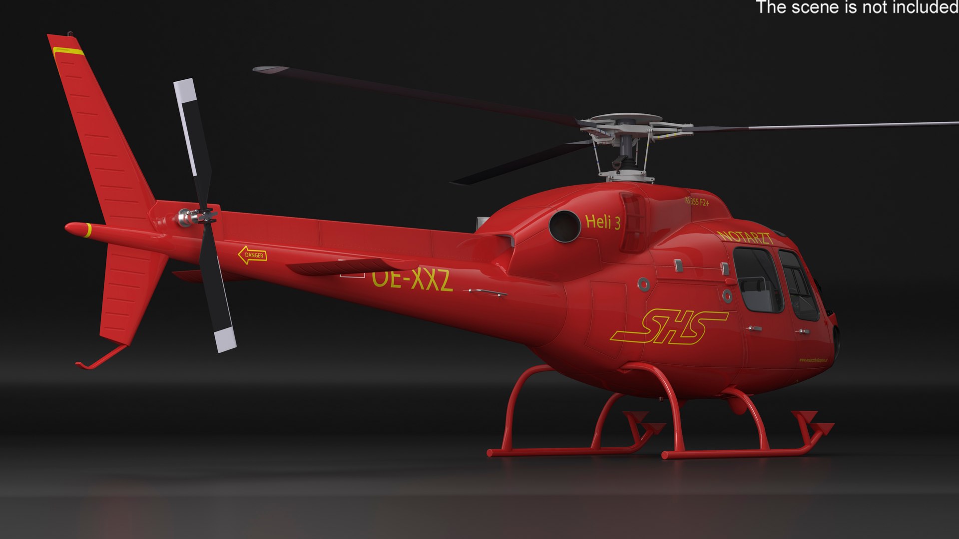 Multi Mission Helicopter AS355 3D - TurboSquid 2152673
